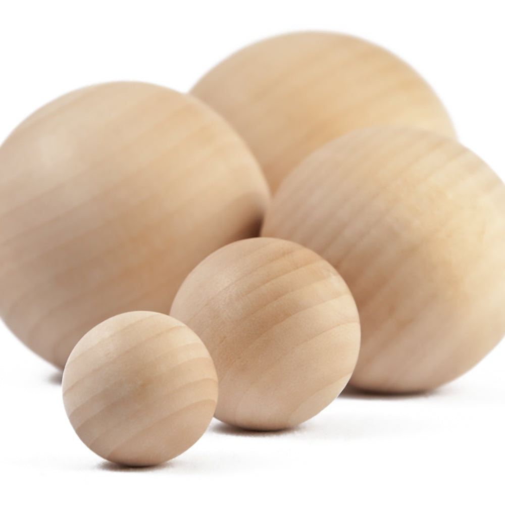 Buy Solid Wooden Balls Online | 1/4" to 5" Sizes at Craftparts
