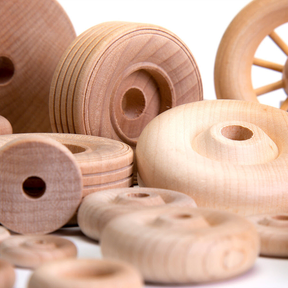 Premium Wooden Toy Wheels | Craftparts.com